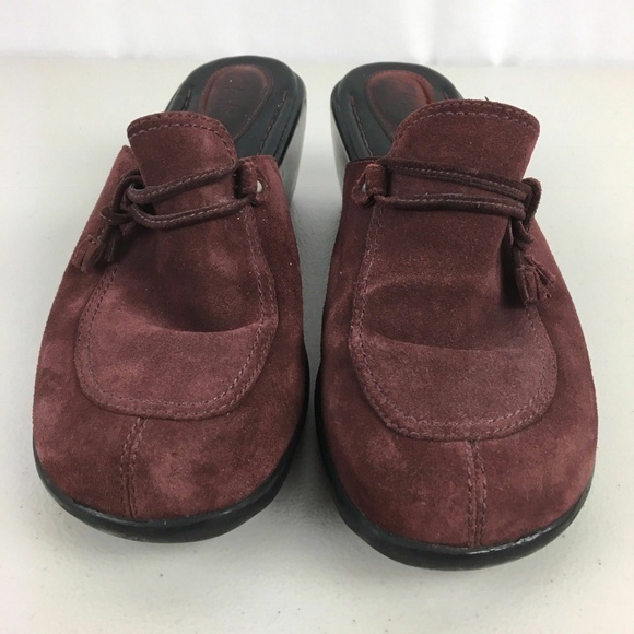 Clarks | Shoes | Clarks Split Apron Toe Slip On Clog Mule Shoe 9m ...